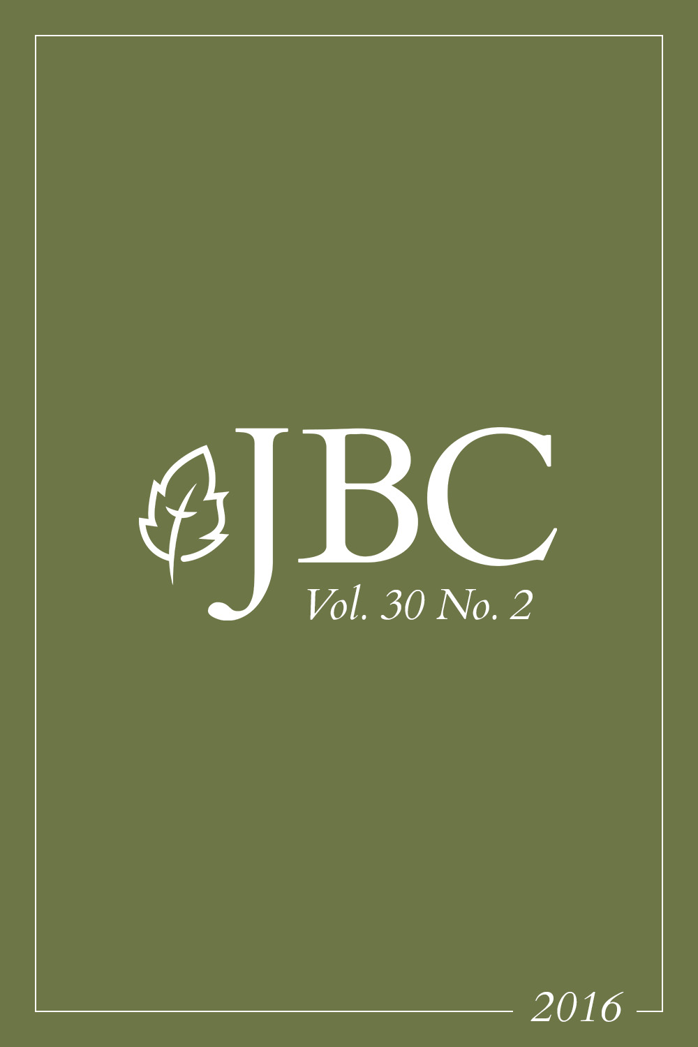 JBC Volume 30:2 (2016) PDF